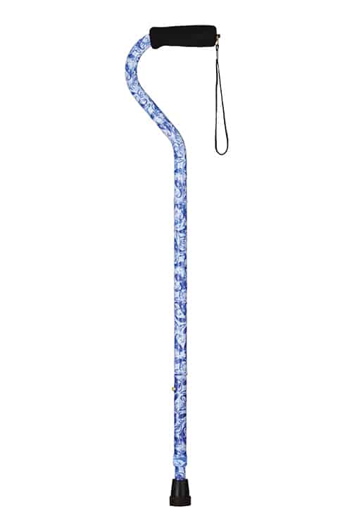Folding Offset Canes WITH STRAP BLUE PORCELAIN - Discount Medical ...